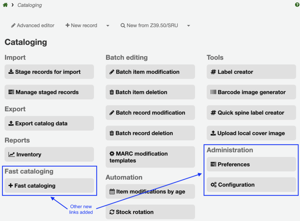 ByWater Solutions | Koha 22.11: Cataloging Tools Moved Into the…
