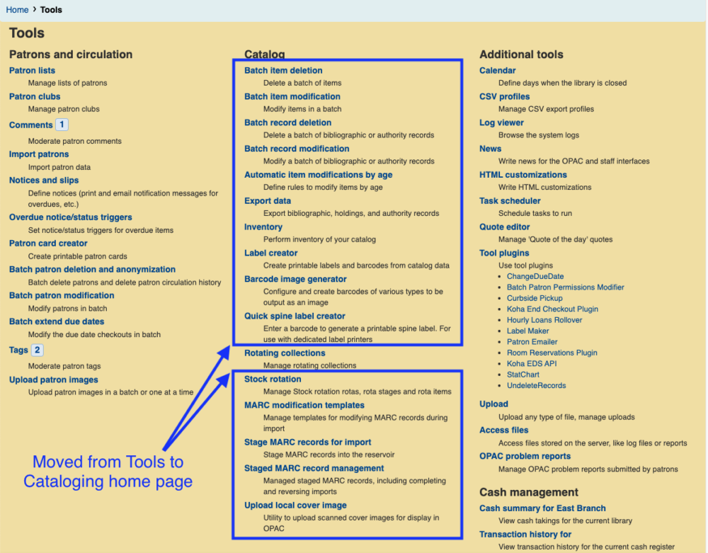 ByWater Solutions | Koha 22.11: Cataloging Tools Moved Into the…