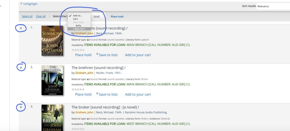 ByWater Solutions | Video Tutorial for Patrons using List on the OPAC