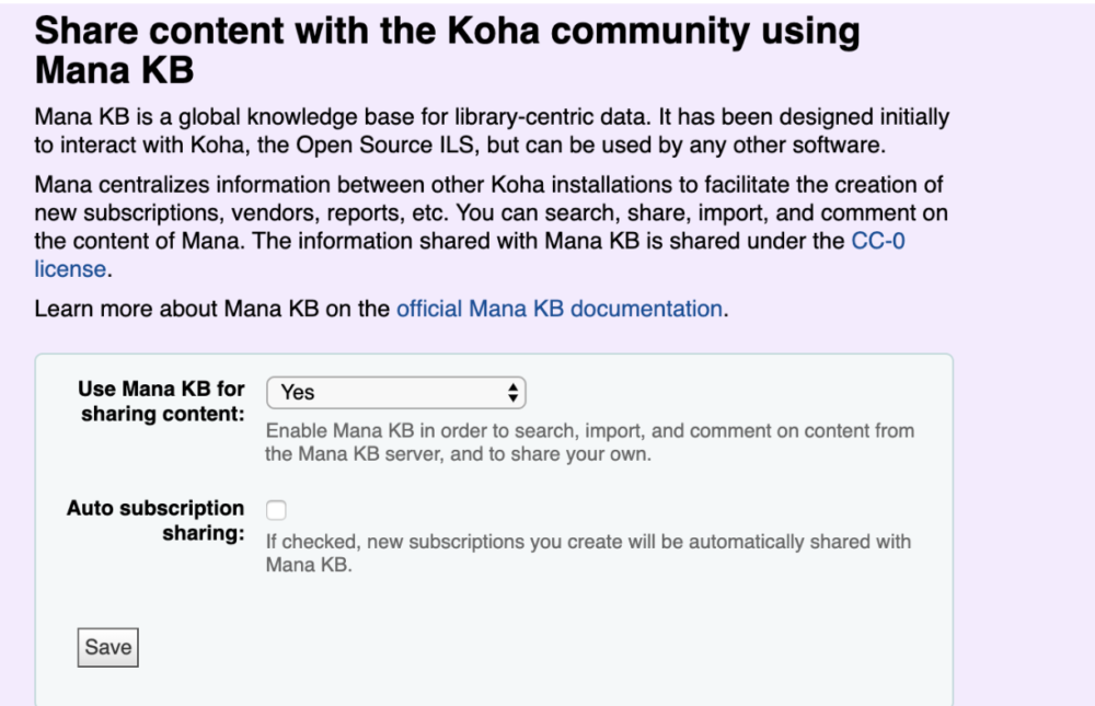 ByWater Solutions | Setting Up Mana